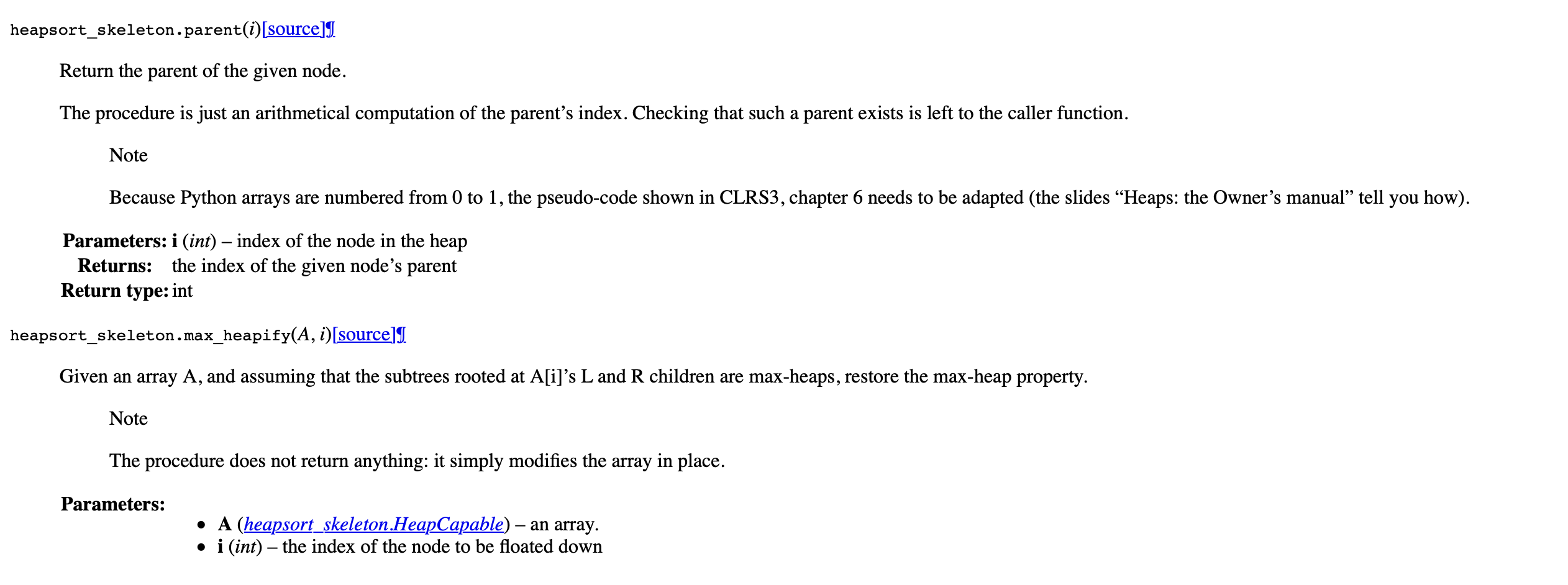 Solved This asks you to write a HeapSort implementation in | Chegg.com