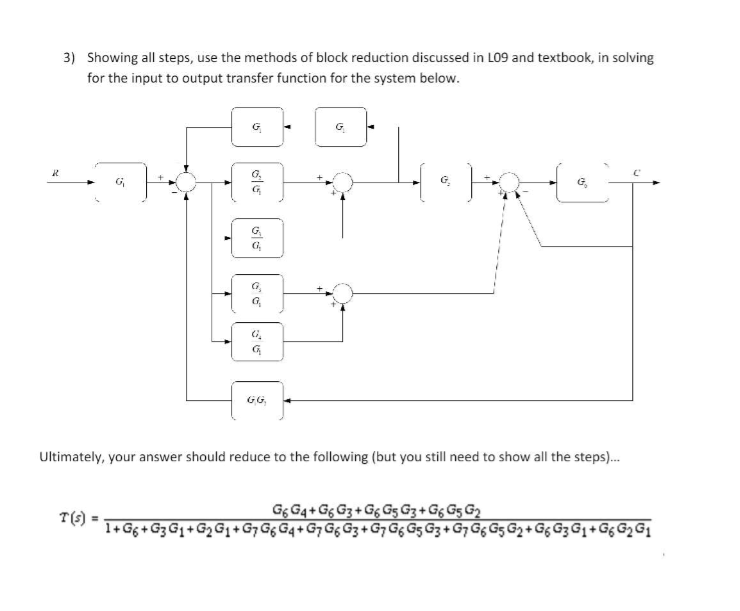 Showing all steps, use the methods of block reduction | Chegg.com