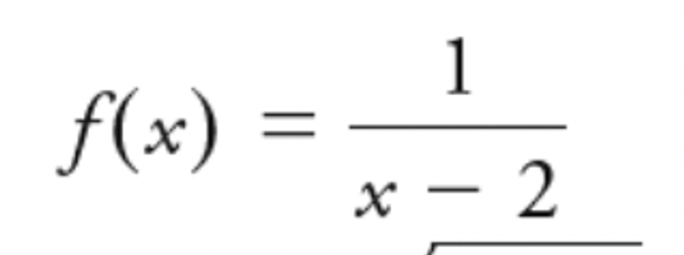 Solved f(x)=1x-2 | Chegg.com