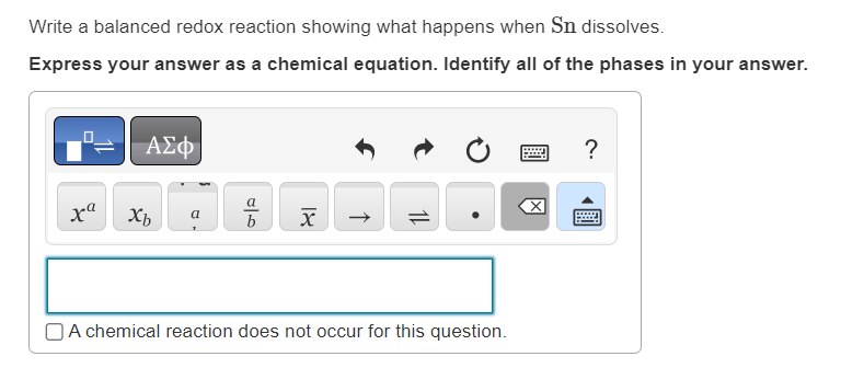 Solved Decide whether or not each metal dissolves in 1 mol | Chegg.com