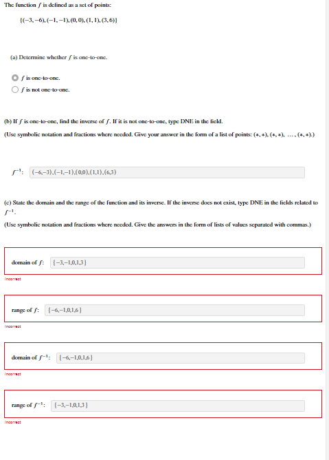 Solved The function f is defincd as a set of points: | Chegg.com