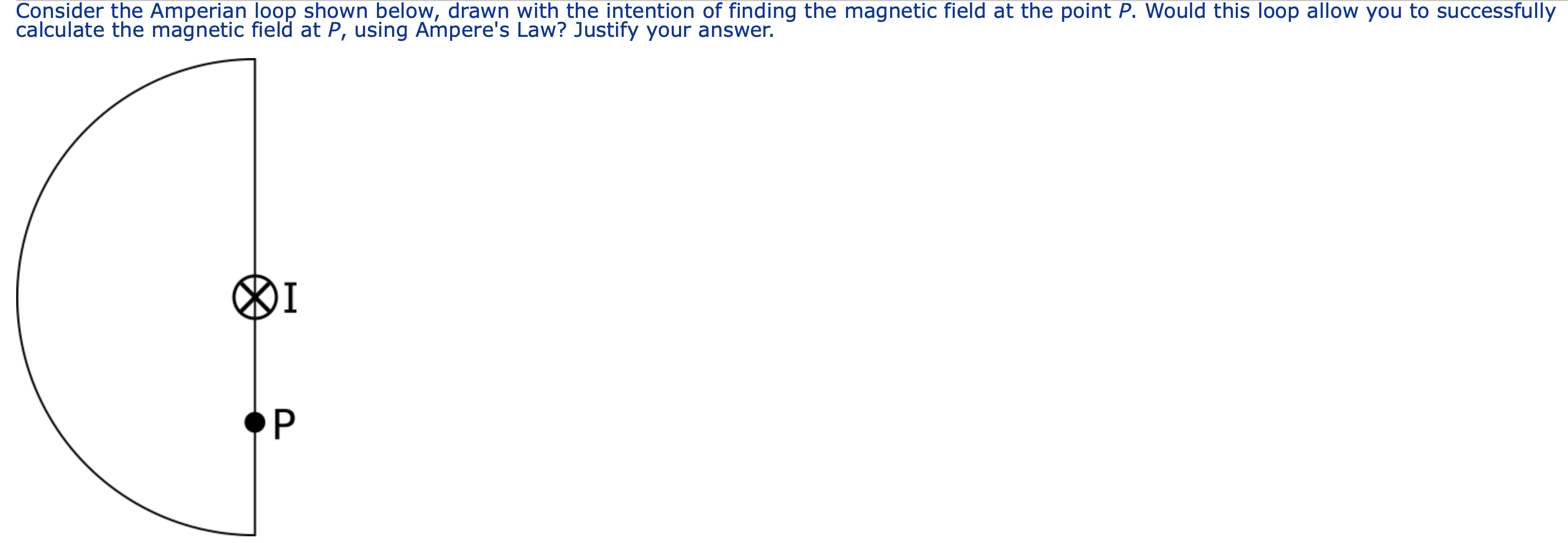 Solved Consider the Amperian loop shown below, drawn with | Chegg.com