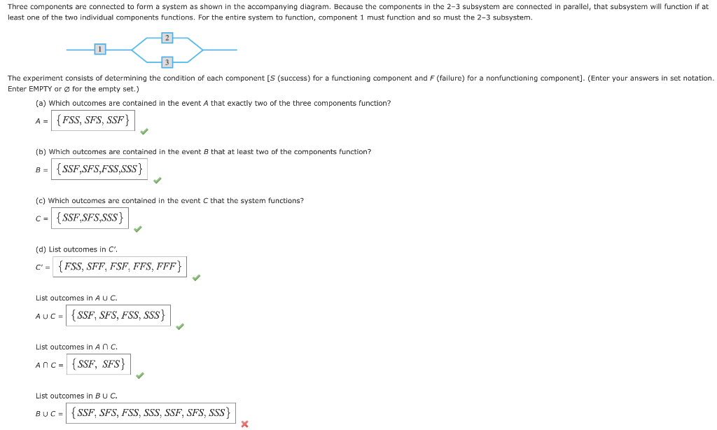 Solved Three components are connected to form a system as | Chegg.com
