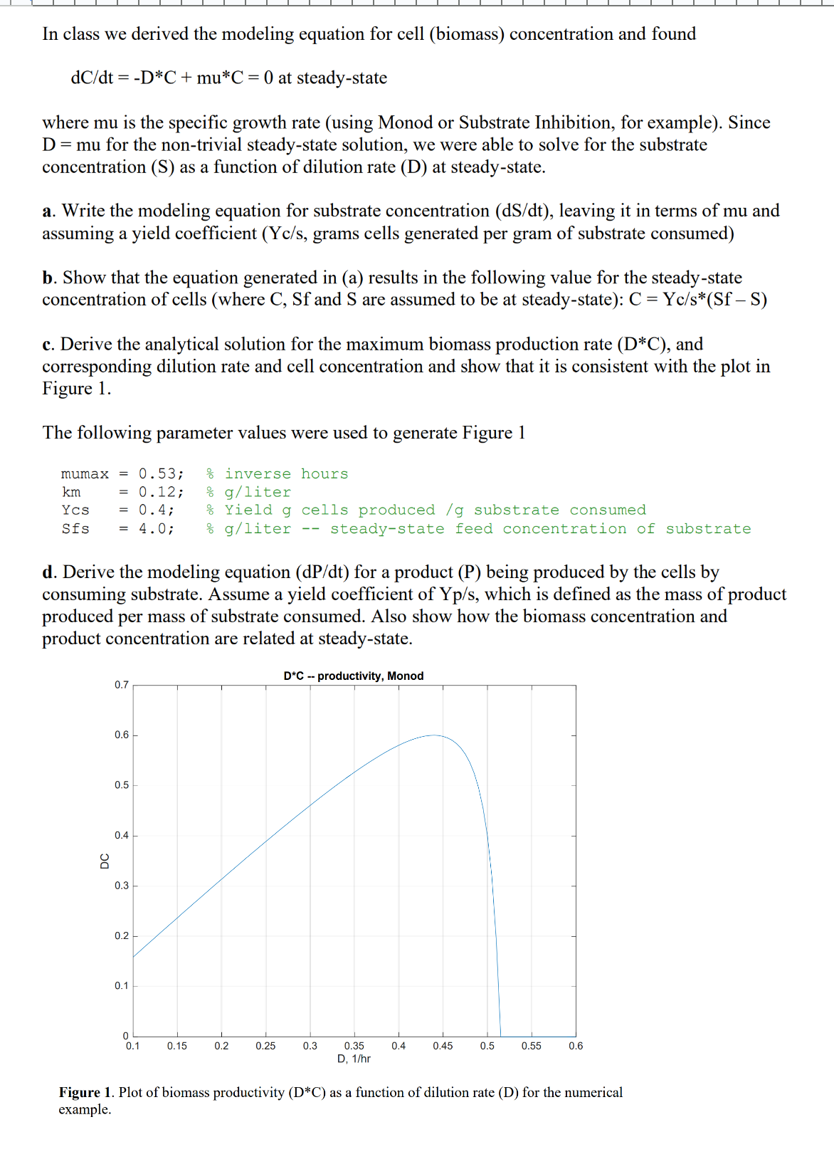 Solved Please help!In class we derived the modeling equation | Chegg.com