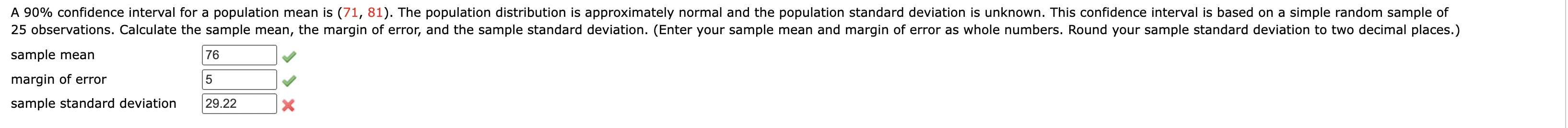 Solved sample mean margin of error \begin{tabular}{|l|} | Chegg.com