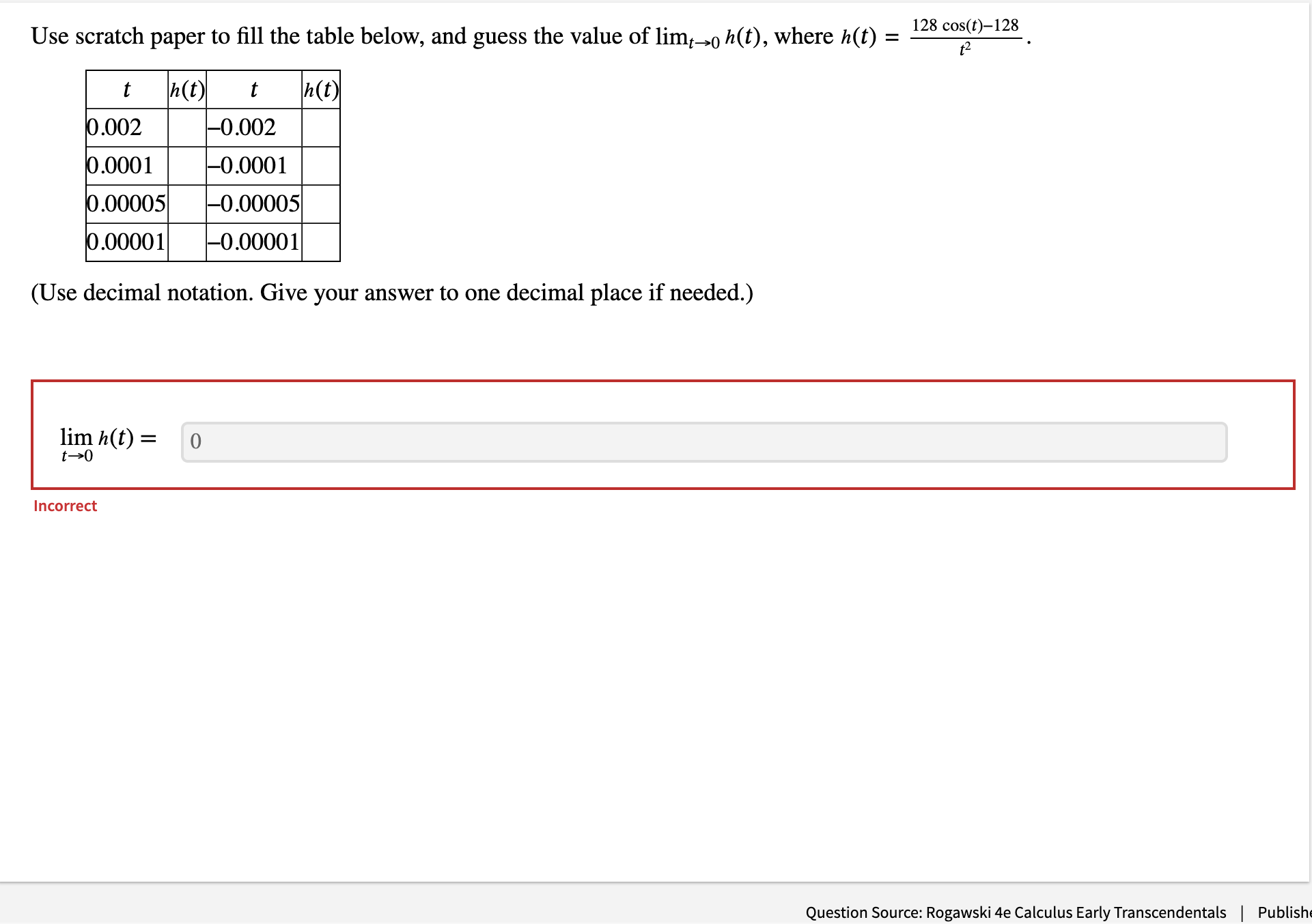 Solved Use scratch paper to fill the table below, and guess | Chegg.com