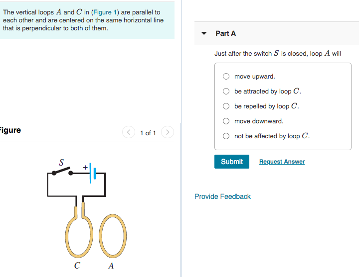 Solved The vertical loops A and C in (Figure 1) are parallel | Chegg.com