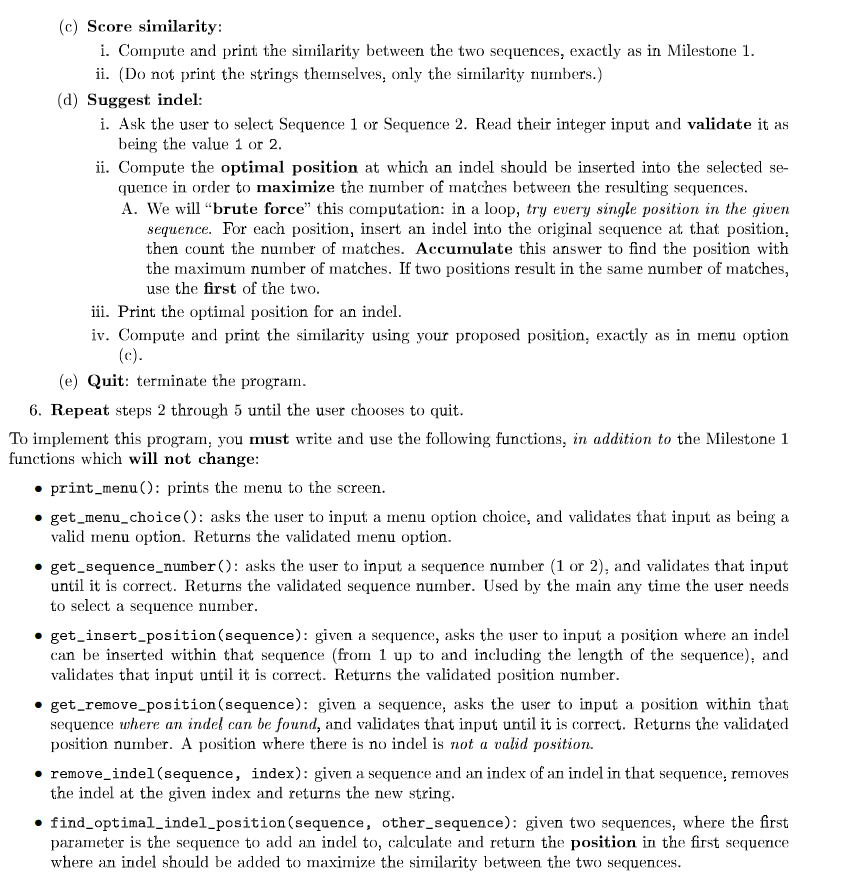 Milestone 1 The first milestone must be demoed to | Chegg.com