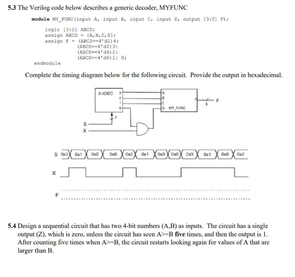 Solved Problem 5. (20 points) Given below is the state | Chegg.com