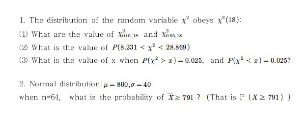 Solved I. The distribution of the random variable χ2 obeys | Chegg.com