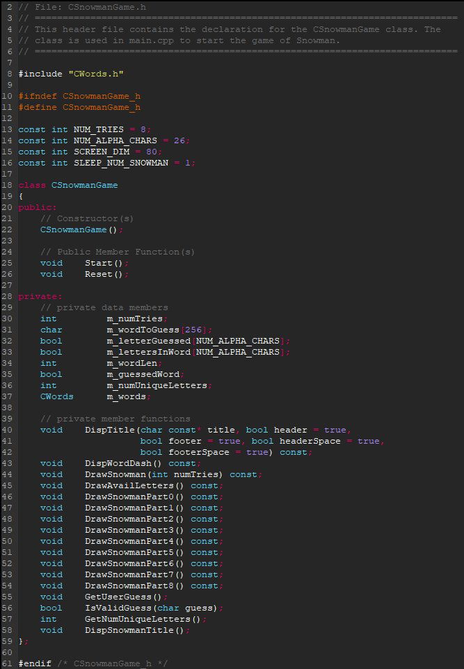 Solved (02 Project: CSnowman Many of you have asked me if | Chegg.com