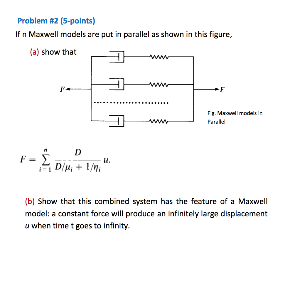 Problem #2 (5-points) If n Maxwell models are put in | Chegg.com