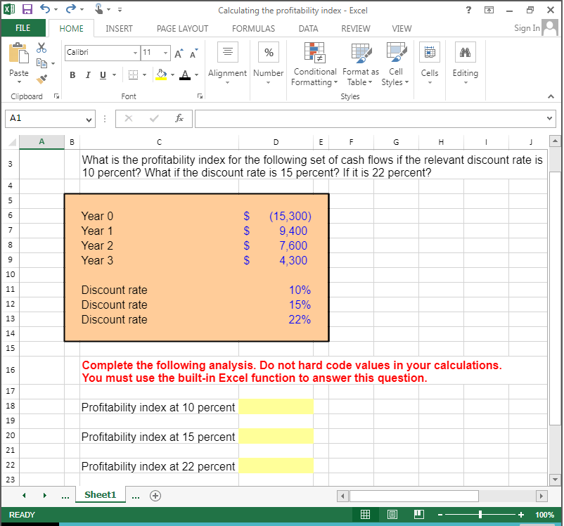Solved KU ? 9 X 1 Calculating the profitability index - | Chegg.com