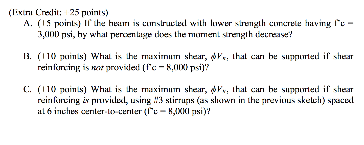 Solved A reinforced concrete beam must support a design | Chegg.com