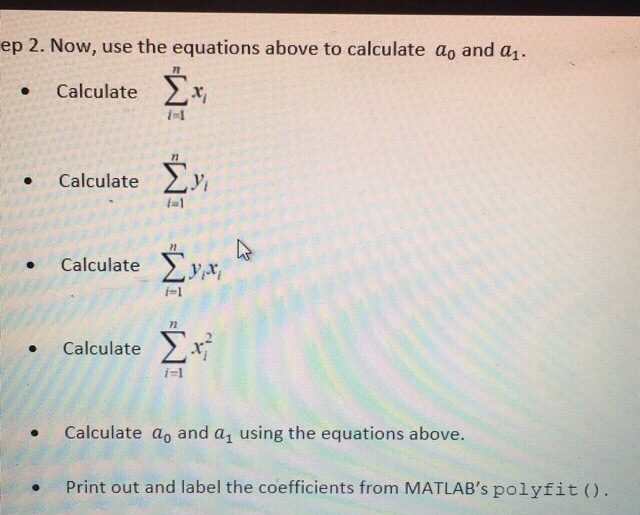 Solved In class, we used the MATLAB function polyfit () to | Chegg.com