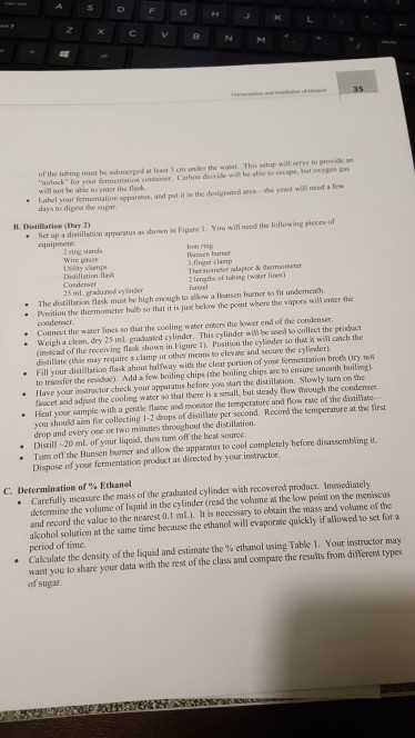 Solved 33 Fermentation and Distillation of Ethanol | Chegg.com