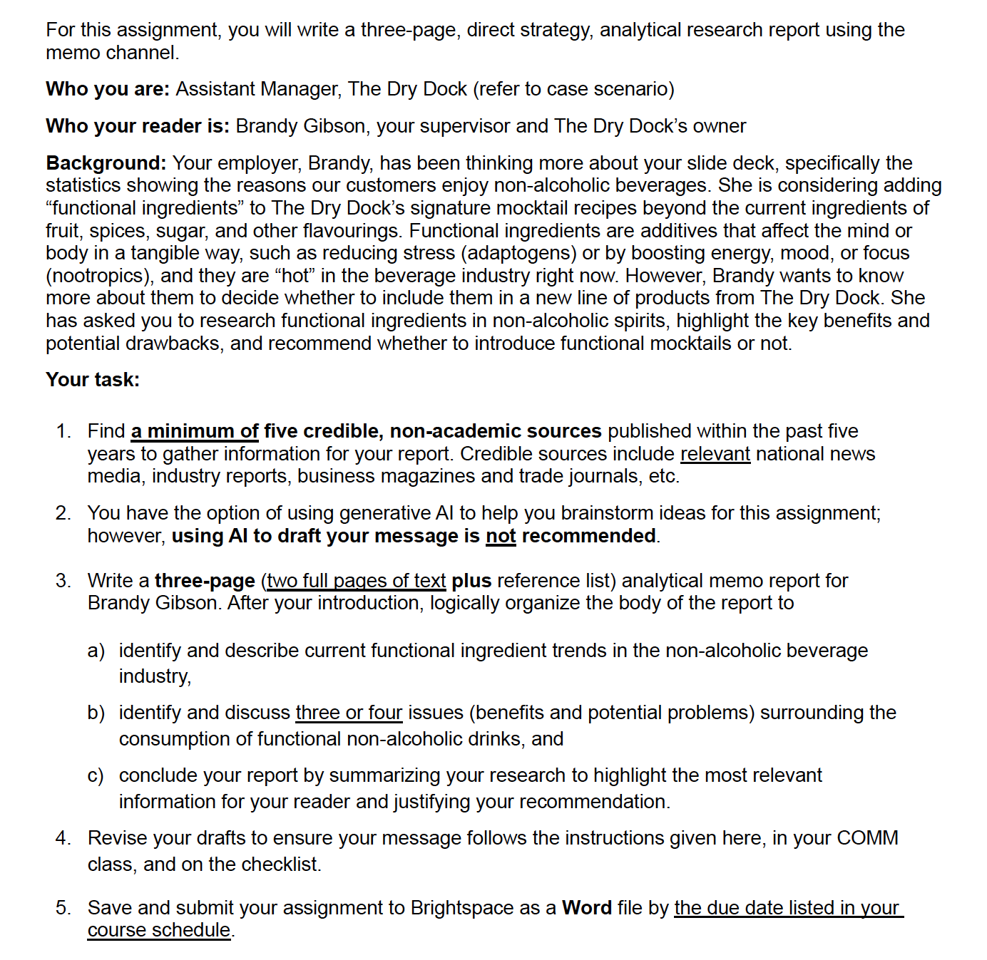 Solved This is the background, instructions and assignment | Chegg.com