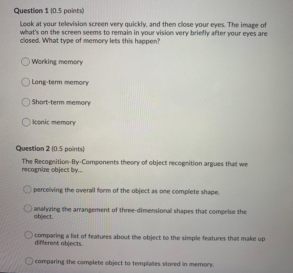 Solved Question 1 (0.5 points) Look at your television | Chegg.com