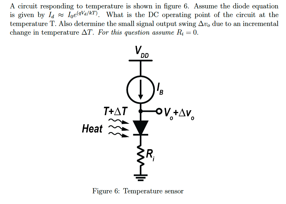 Solved A circuit responding to temperature is shown in | Chegg.com