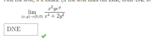 Solved so i guessed DNE, but i need to know/see how it | Chegg.com