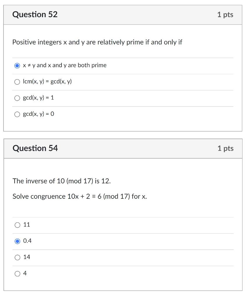 Solved Positive integers x and y are relatively prime if and | Chegg.com