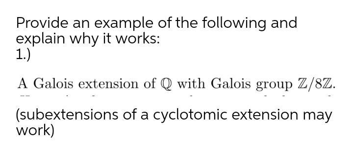 Solved Provide an example of the following and explain why | Chegg.com