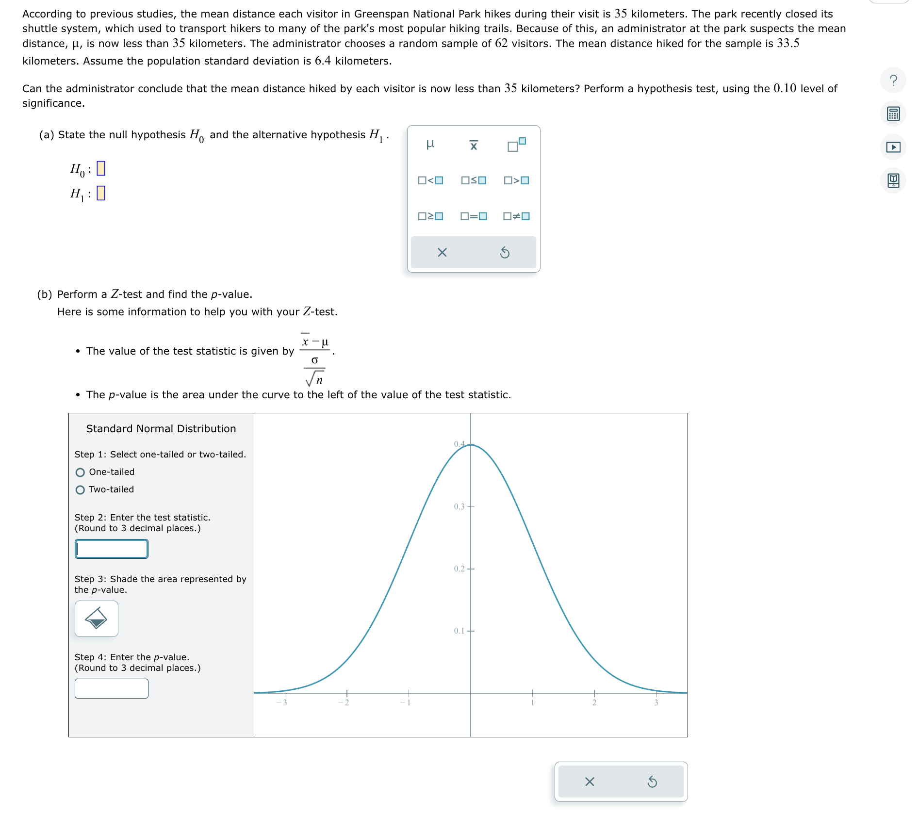 Solved According to previous studies, the mean distance each | Chegg.com