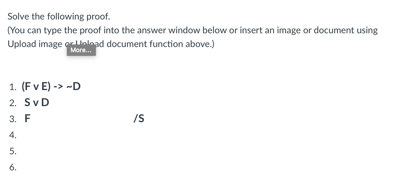 Solved Solve the following proof. (You can type the proof | Chegg.com