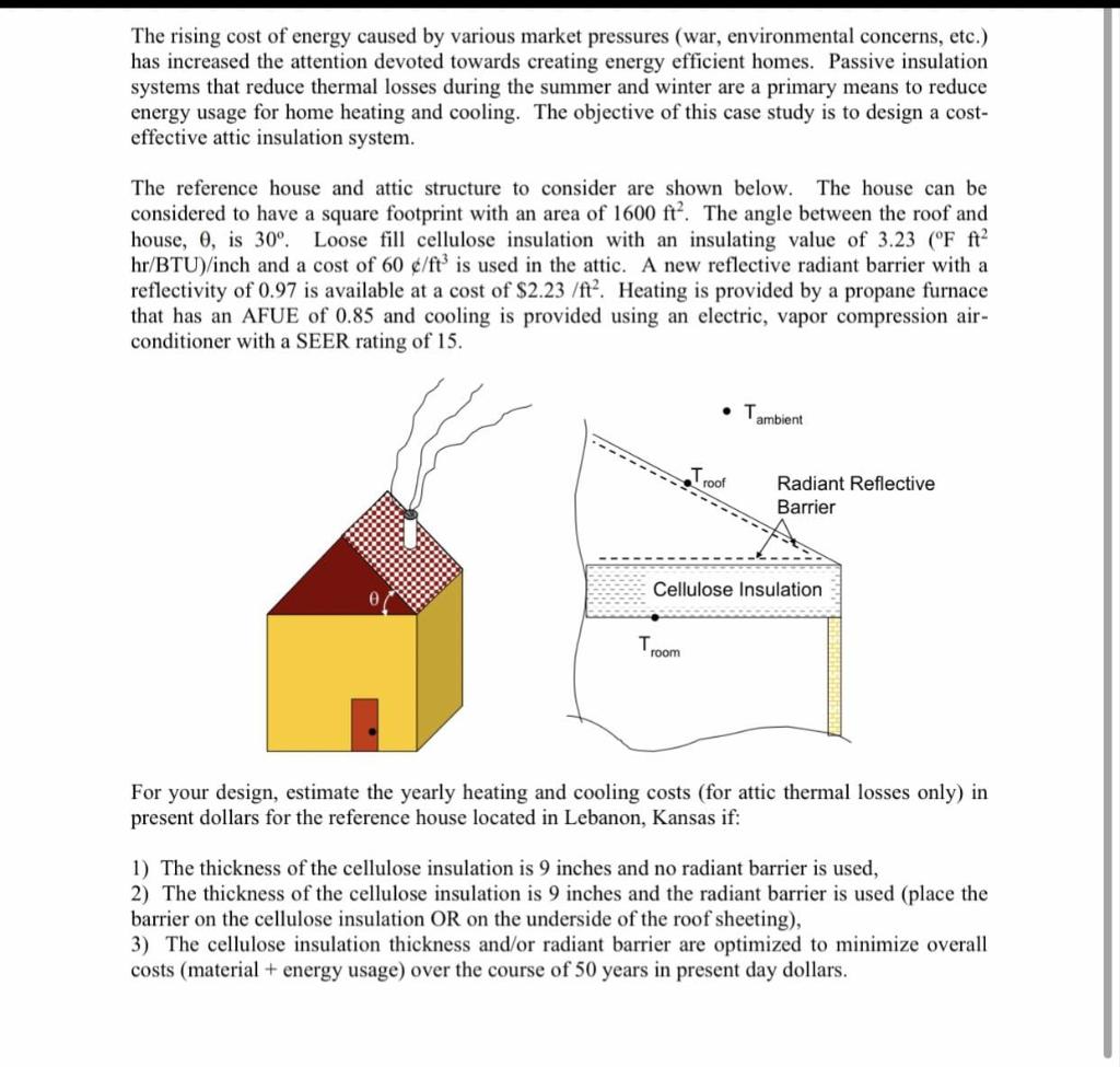 Solved The rising cost of energy caused by various market | Chegg.com