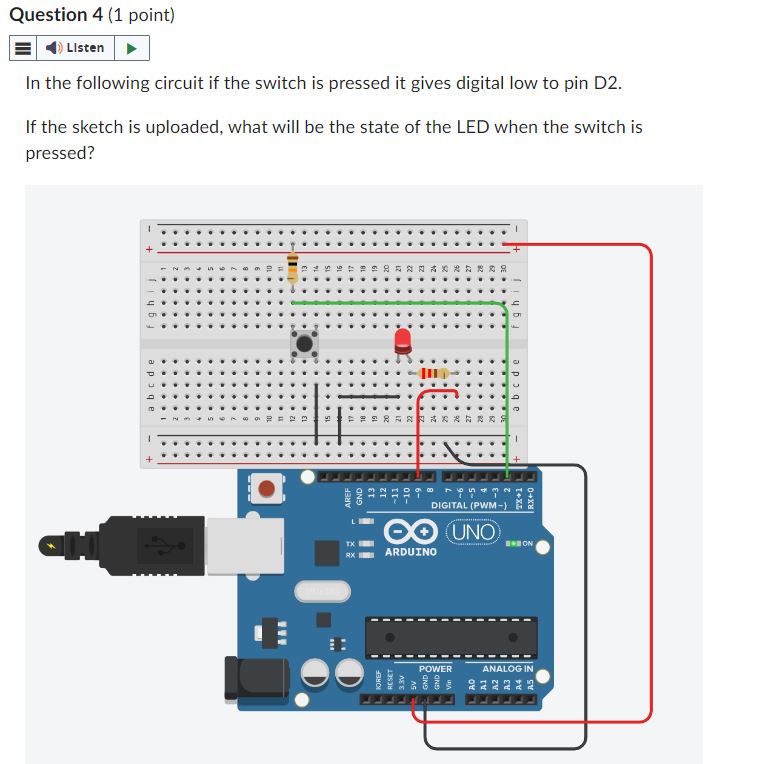 Solved In the following circuit if the switch is pressed it | Chegg.com