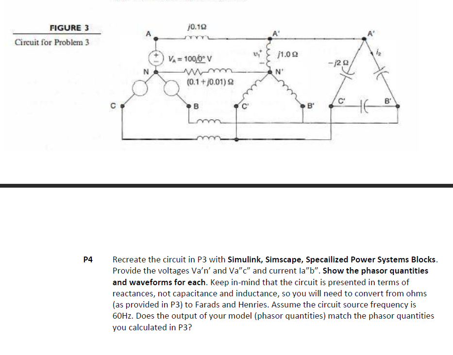 Solved FIGURE 3 Circuit for Problem 3 P4 Recreate the | Chegg.com