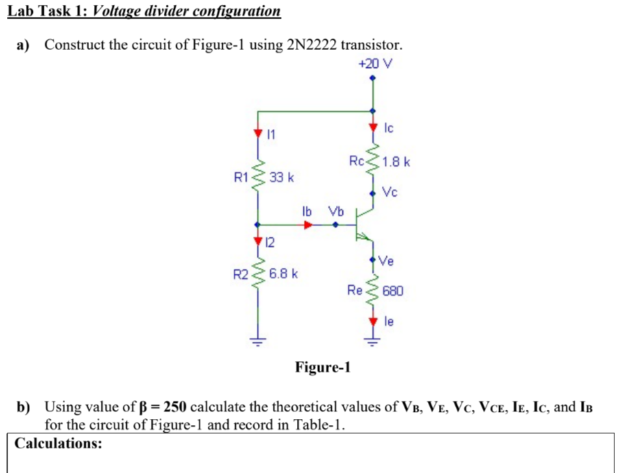 Solved a) Construct the circuit of Figure-1 using 2 N2222 | Chegg.com