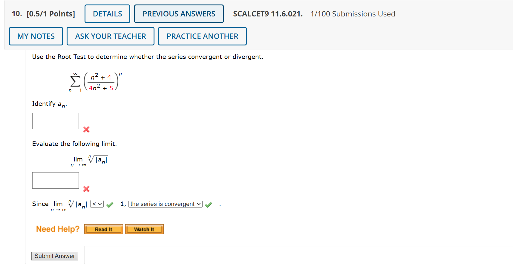 Solved Use the Root Test to determine whether the series | Chegg.com
