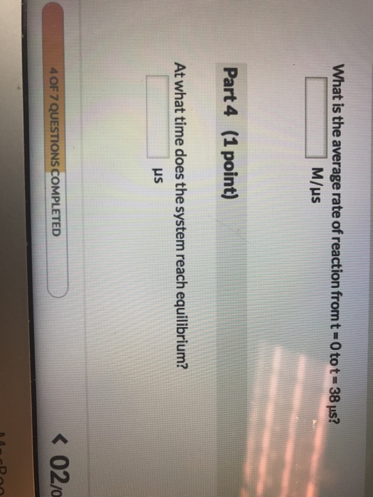 Solved REACTION RATE Calculating Reaction Rate 4 The rate | Chegg.com