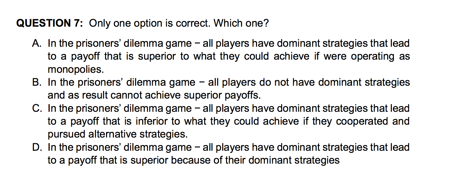 Solved Only one option is correct. Which | Chegg.com