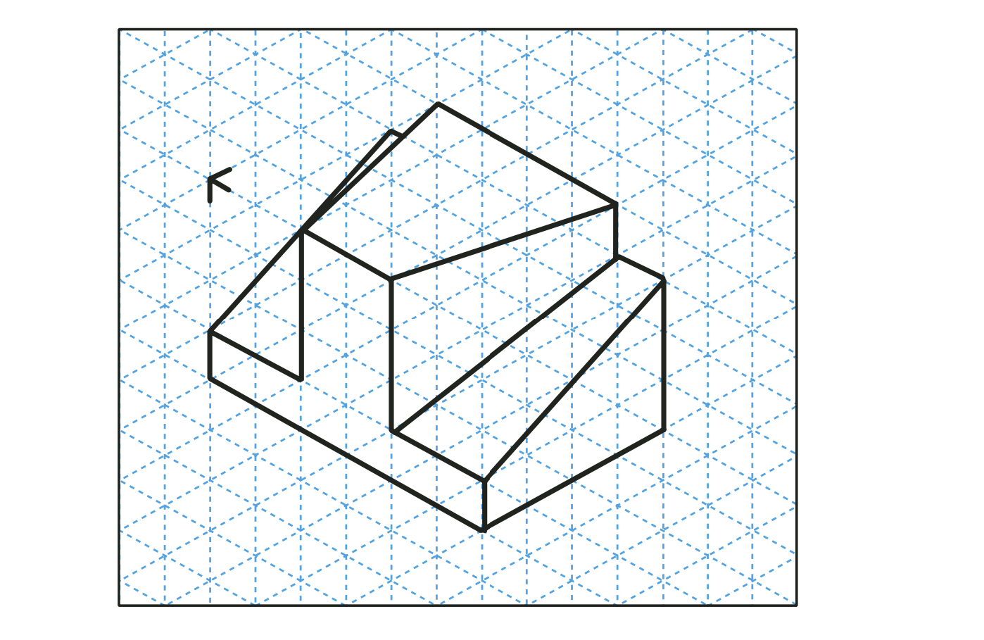Solved Sketch orthographic views of the following object on | Chegg.com