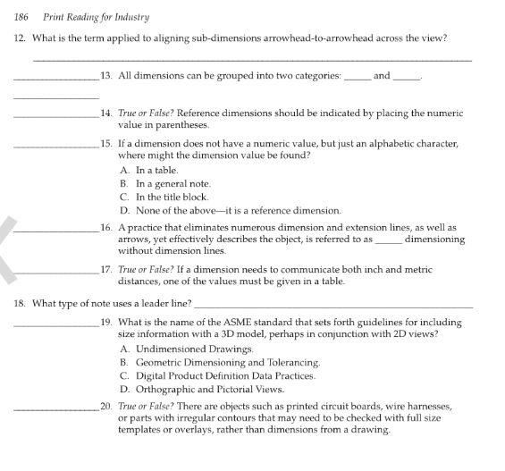 Solved Unit 9 Dimensioning 185 Name. Date Class Review | Chegg.com