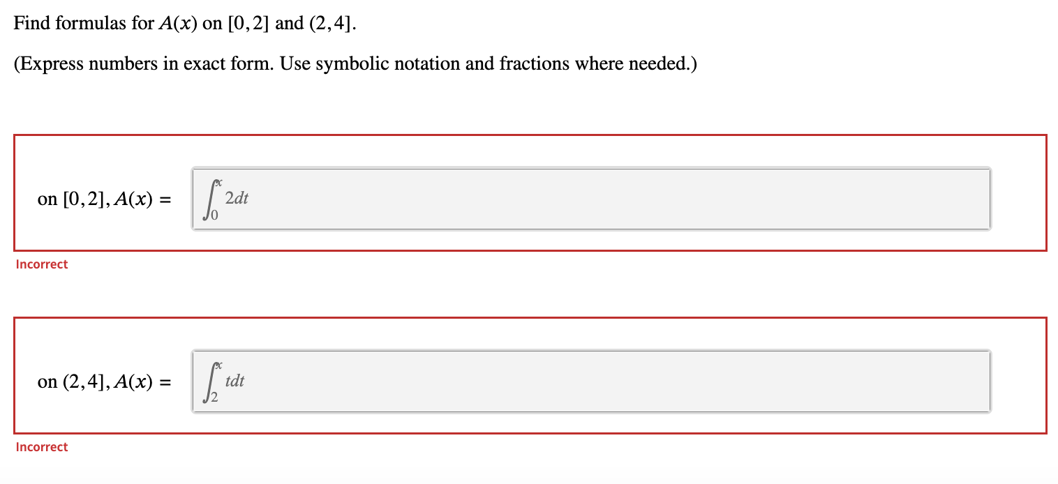 Solved Let A(x)=∫0xf(t)dt for f(x) in the following figure. | Chegg.com