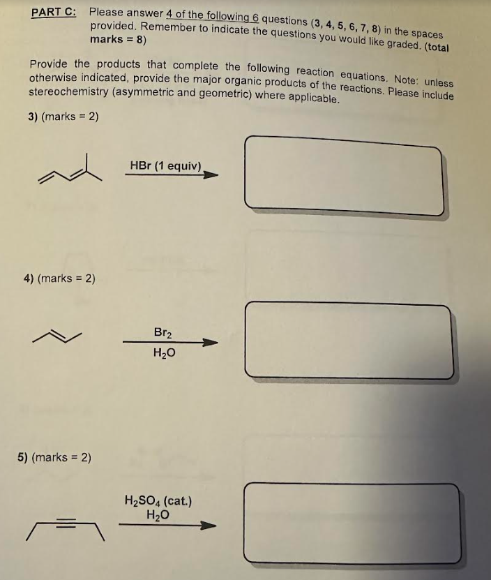Solved PART C: Please answer 4 of the following 6 questions | Chegg.com