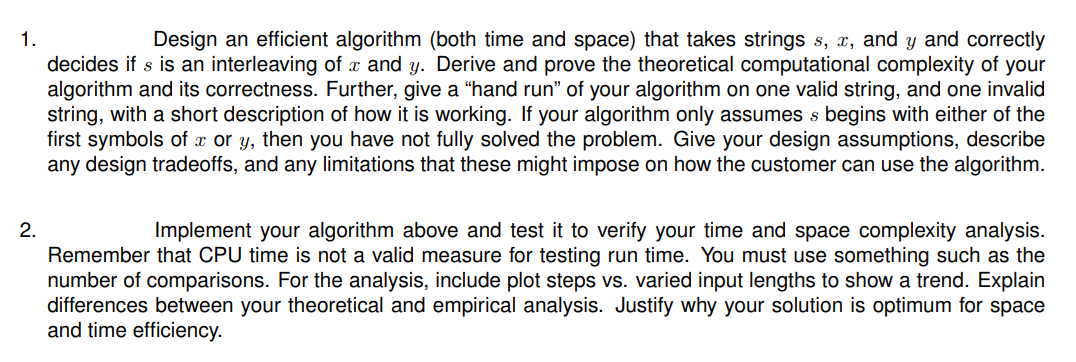 Solved In Python Implement And Analyze The Algorithm Both 6666