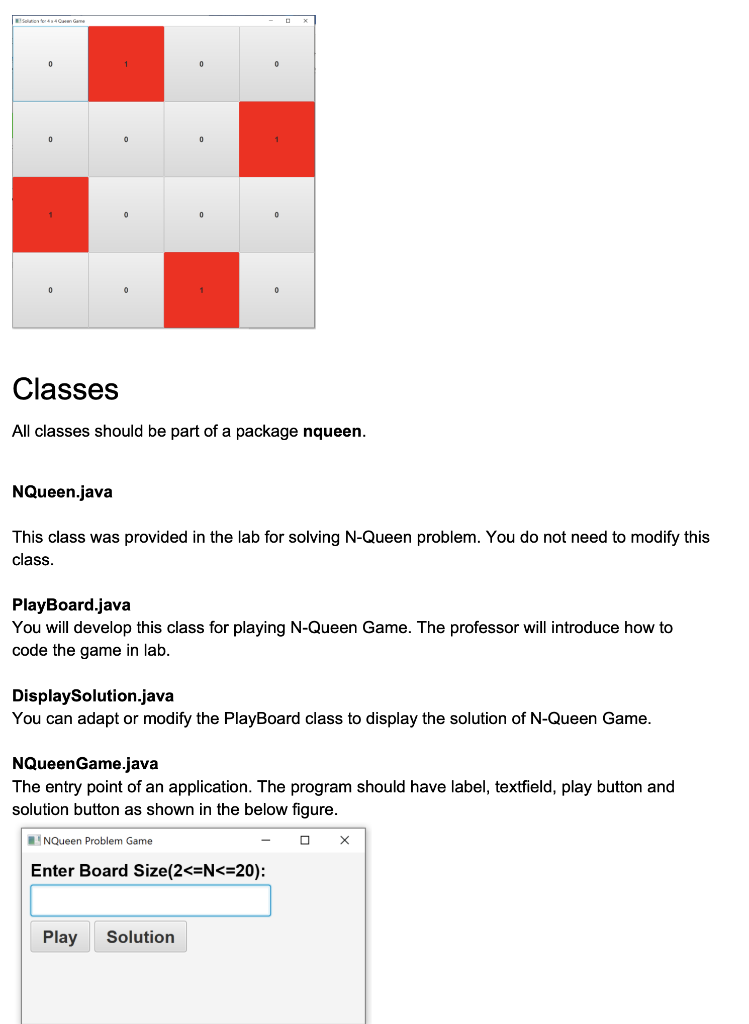 Lab 8 Recursion and N-Queen Problem Introduction This | Chegg.com