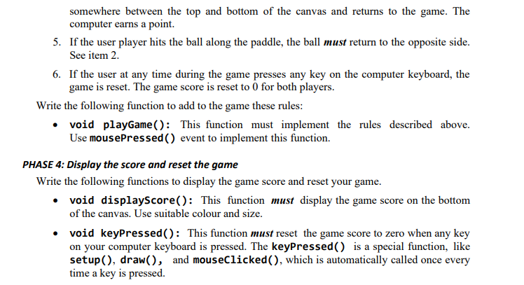 Solved Q2: Pong You will implement a version of the classic | Chegg.com
