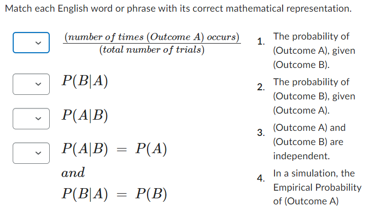 Solved Match each English word or phrase with its correct | Chegg.com