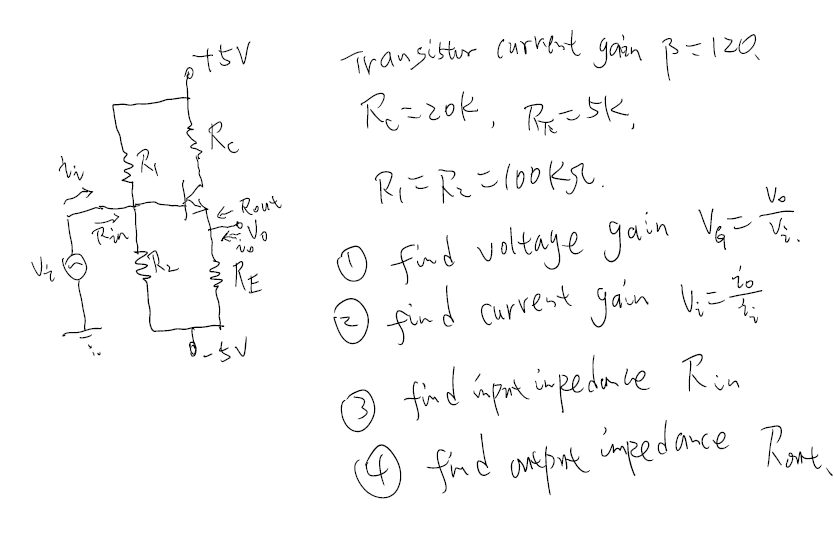 Solved Problem 1. t5V Ro. & R2 Transistor current gain ß=120 | Chegg.com