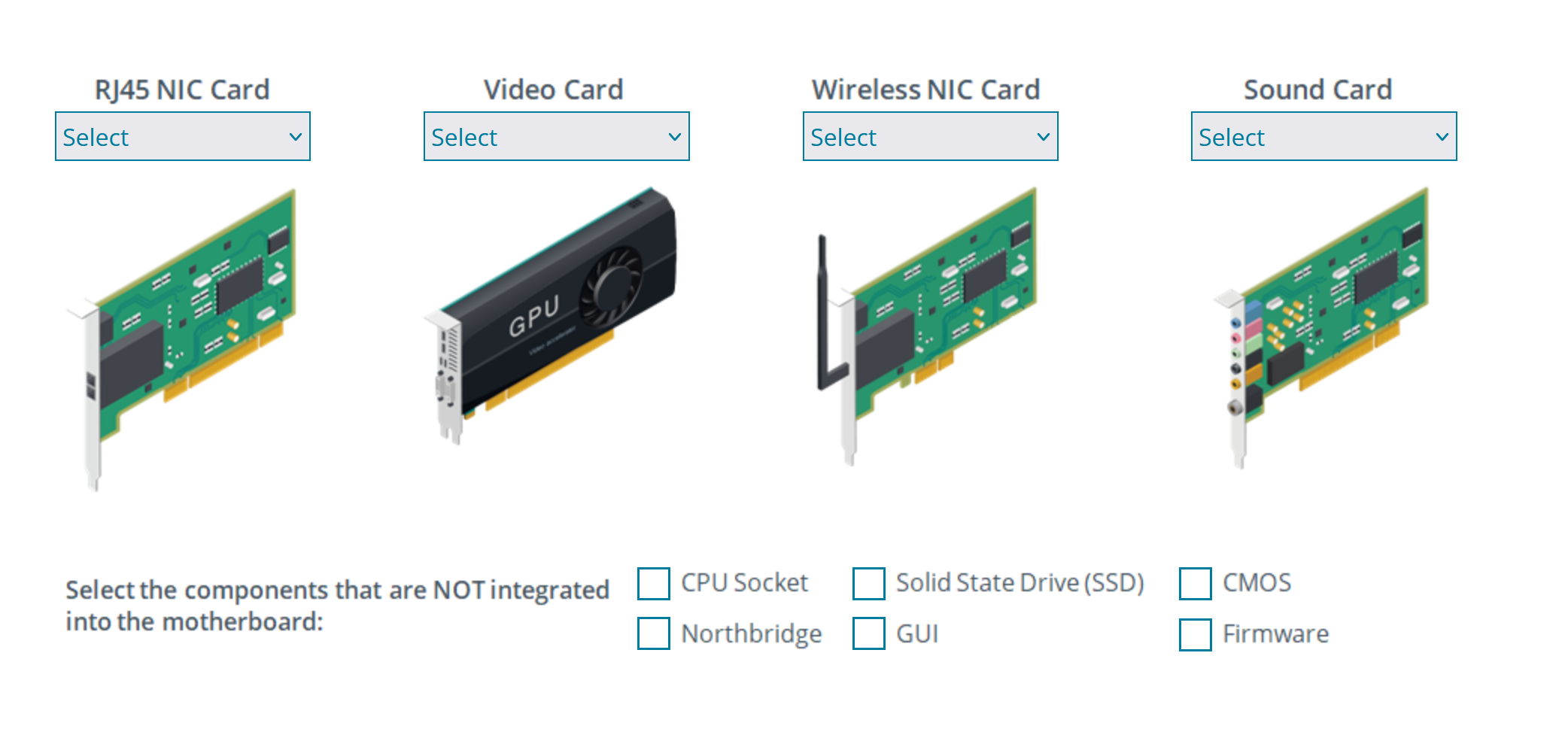 Solved Select the components that are NOT integrated into | Chegg.com