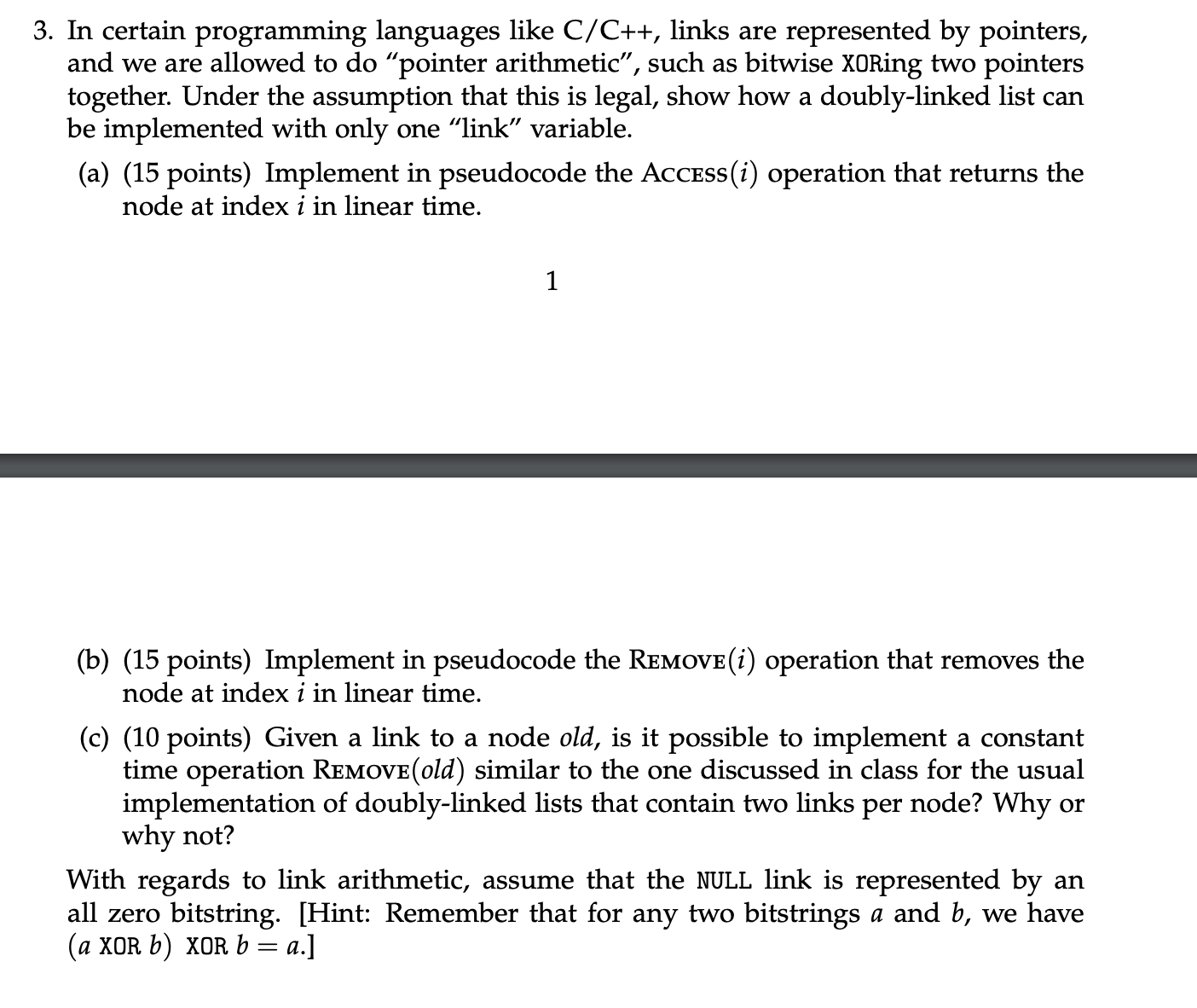 Solved In certain programming languages like C /C++, ﻿links | Chegg.com
