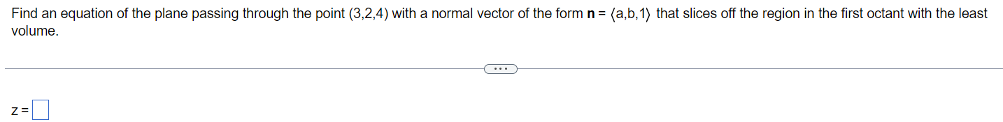 Solved Find an equation of the plane passing through the | Chegg.com