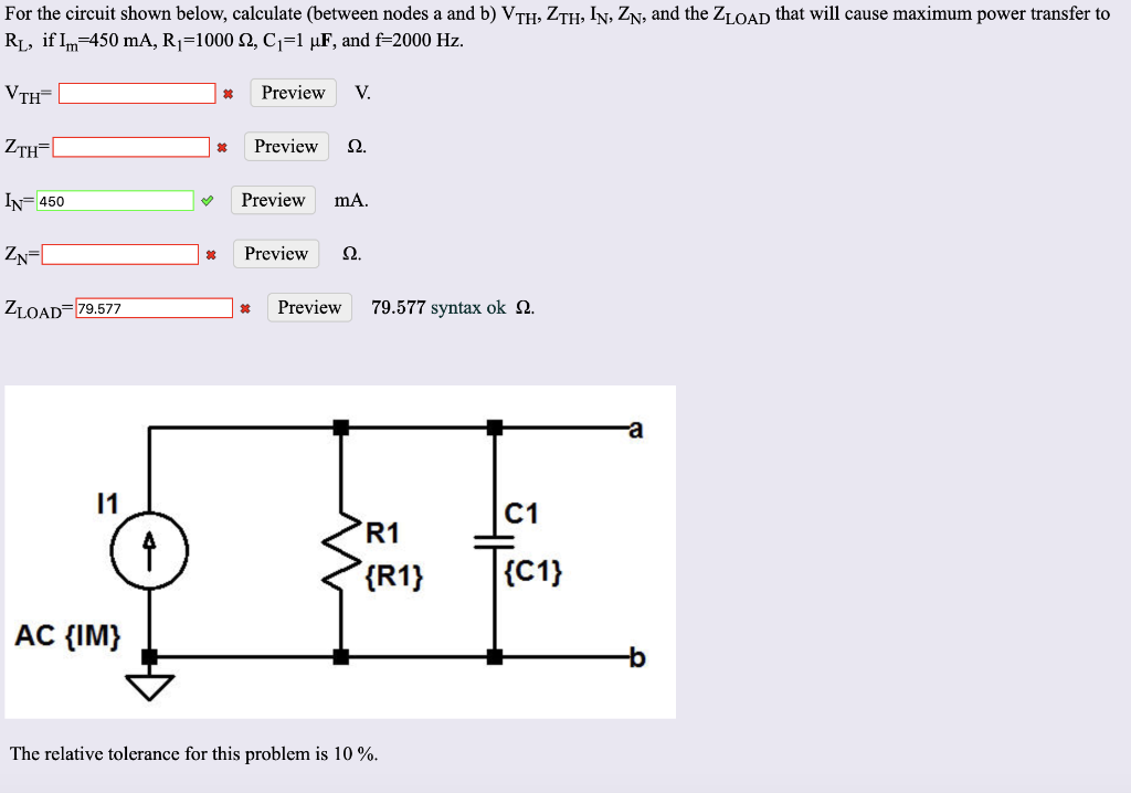 Solved For the circuit shown below, calculate (between nodes | Chegg.com