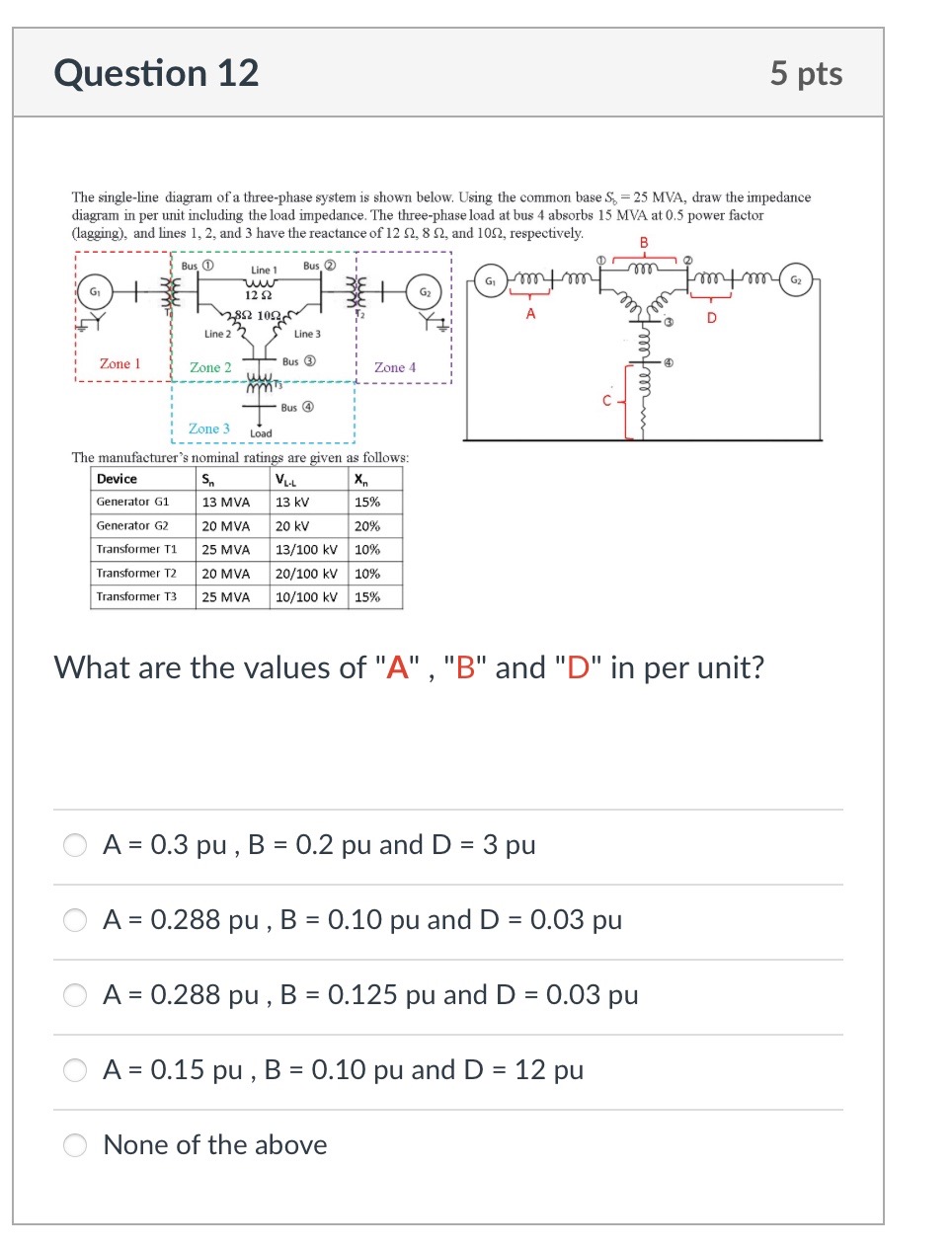 Single Line Diagram Of Three Phase System Solved The Single-