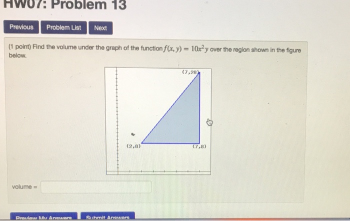 Solved HWO Problem 13 Previous Problem ListNext (1 point) | Chegg.com